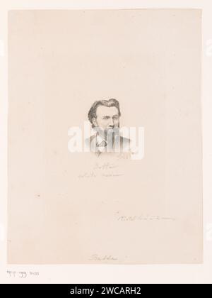 Portrayed van alexandre Batta, Auguste Danse, 1879 print paper etching ...