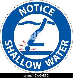 Water Safety Sign Notice - Shallow Water Stock Vector Image & Art - Alamy