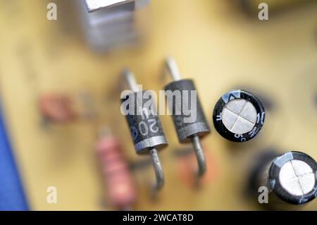 Cairo, Egypt, January 13 2024: interior of LED TV Television main board ...