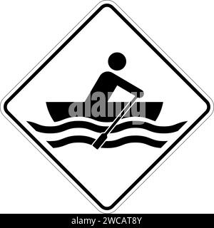 Water Safety Sign Warning - Rowing Area Stock Vector Image & Art - Alamy