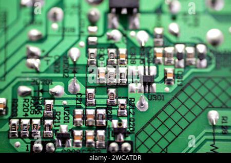 Cairo, Egypt, January 13 2024: interior of LED TV Television main board ...