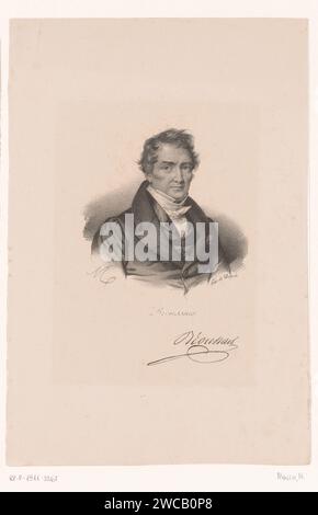 Portret van François Broussais, Nicolas Maurin, 1825 - 1842 print Paris ...