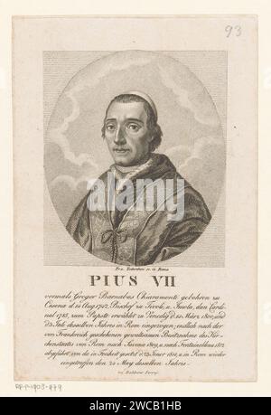 Portret Van Paus Pius VII, Conrad Felsing, After Monetti, 1800 - 1819 ...