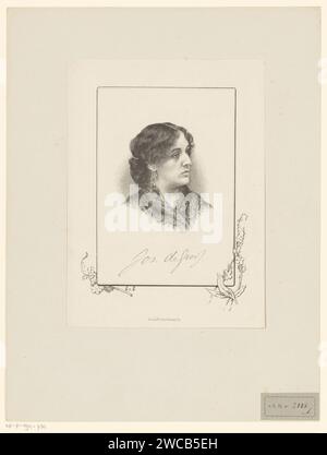 Portrait of the actress Jos. de Groot, unknown, 1883, Around the ...