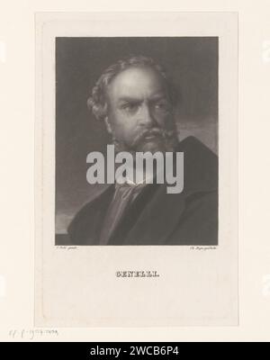 Portret van Buonaventura Genelli, Carl Arnold Gonzenbach, after Carl ...
