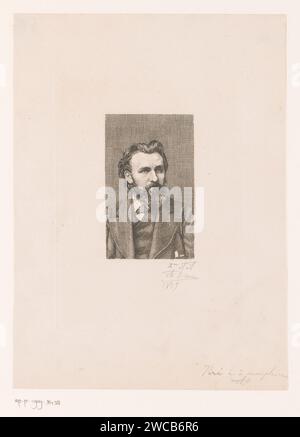 Portrayed van alexandre Batta, Auguste Danse, 1879 print paper etching ...