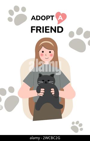 Happily cuddling beloved cat, Experiencing joy and comfort of pet ...