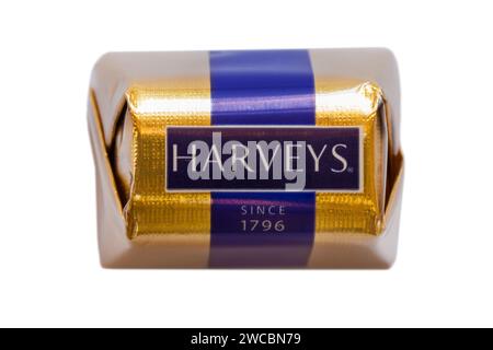 Harveys chocolate liqueur from box of Famous Names Signature liqueur ...