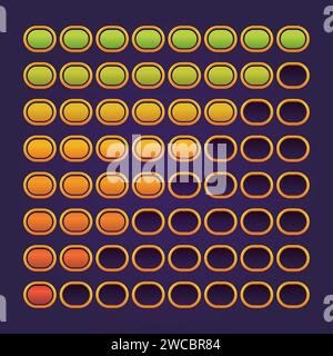 Progress bar. UI game asset for mobile and web application, GUI level indicator for potion and ...