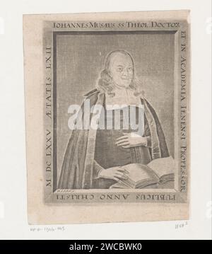 Portrait of Johanes Musaeus at the age of 62, Johann Jacob ...