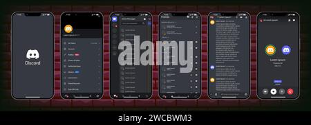 Discord Social media interface. Discord mobile application from ...