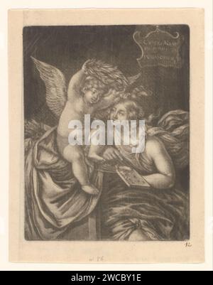 Amor crowns the personification of painting, Jan van Somer, after Guido ...