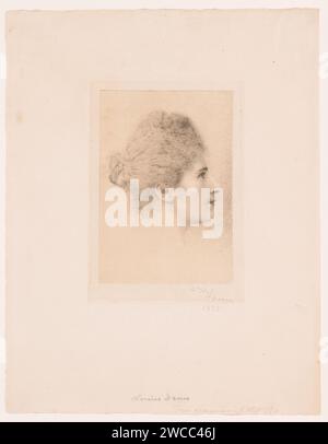 Portrayed van Louise Dance, Auguste Danse, 1895 print paper etching ...