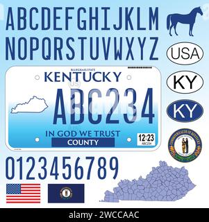 Kentucky road and highway map. Vector illustration Stock Vector Image ...