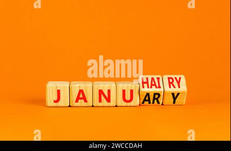 Januhairy or January symbol. Concept words Januhairy or January on ...