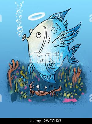 Freshwater angelfish aquarium fish Stock Photo - Alamy