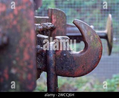 Railway wagon buffers and coupling Stock Photo - Alamy