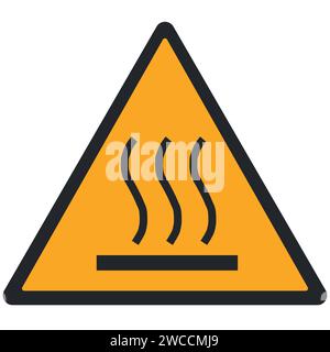 Danger Burn hazard,Hot surface,Do not touch Symbol Sign Isolate on ...