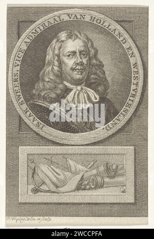 Portrait of Admiral Isaac Sweers, Daniël Friday, 1780 - 1822 print In ...