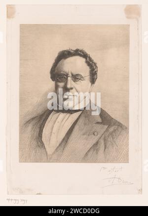 Portrait of Emile Masquelier, Ships of Mons, Auguste Danse, 1889 print ...