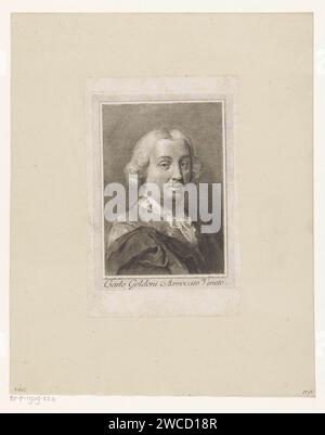 Marco Pitteri - Portrait of Carlo Goldoni, bust, facing front, wearing ...