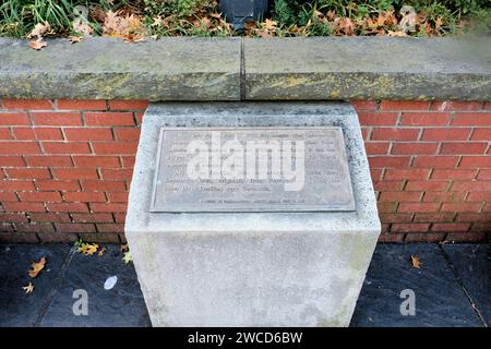 Jewish colonists marker, along River Street at the Riverside promenade ...