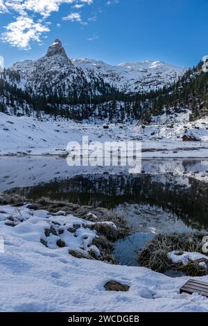 Lake Funtensee near Kärlinghaus during Snowy Winter in the European ...