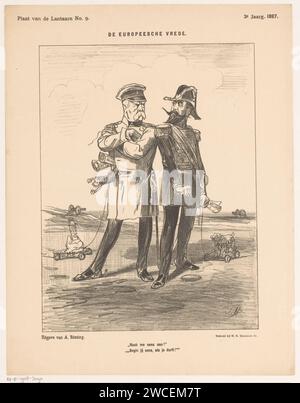 Cartoon with Bismarck, 1887, 1887 print Cartoon with Otto van Bismarck ...