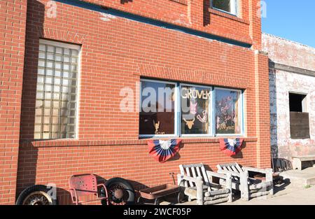Brick building in downtown Grover Colorado - June 2023 Stock Photo - Alamy