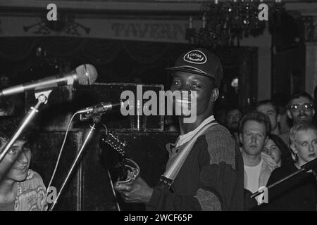 The Bhundu Boys perform at a pub in Nottingham's Lace Market in 1986 ...