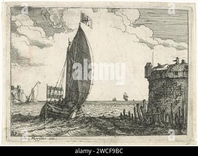 Seascape with Rond Bolwerk, Bonaventura Peeters (I), 1624 - 1652 print ...