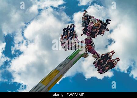 Aerial Fair Rides Stock Photo - Alamy