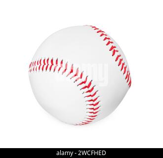 One baseball ball with stitches isolated on white Stock Photo - Alamy