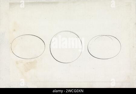 Three round shapes, closed, 1605 drawing From left to right a standing ...