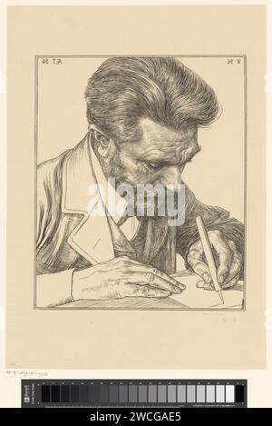 Portrait of August Bebel, Jan Veth, 1896 print The portrayed person is ...