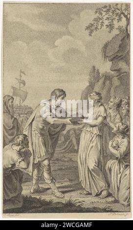 Arrival of the image of Cybele, Ludwig Gottlieb Portman, after Jacobus ...