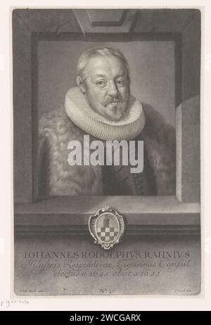 Portrait of Johann Rudolf Rahn, print maker: Sebastian Walch, after ...