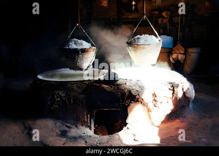 Selective Salt In Basket Is Hungover Stove Is Product Of Salty Water ...