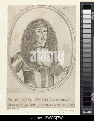 Portrait of General Pietro Strozzi. Text in undermarge. Numbered at the ...