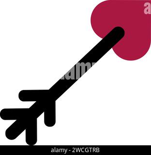 Vector illustration with cupid archery and a couple in love. Happy ...