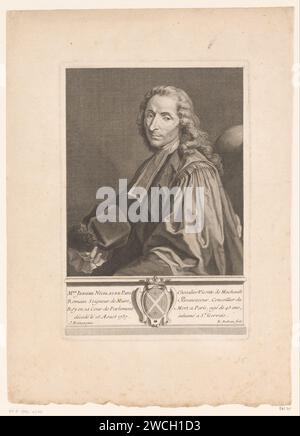 Portrait of Jérôme Nicolas, Benoît Audran (II), after Jacques Restout ...
