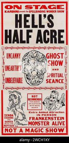 On Stage, Hell's Half Acre (Kardini, 1940s) Frankenstein Monster Alive ...
