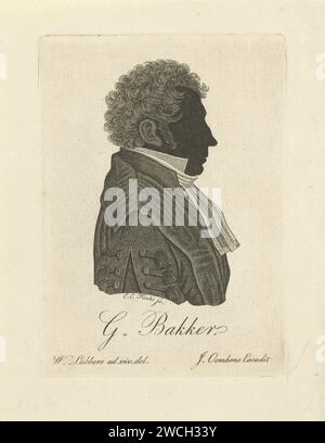 Silhouette portrait of Gerbrand Bakker. Silhouette portrait of Gerbrand ...