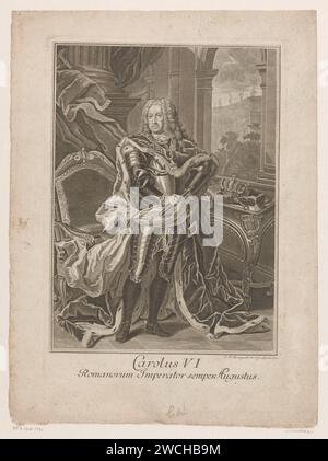 Portrait of Karel VI, ROOMS-German Emperor, Martin Berbigeroth, 1711 ...
