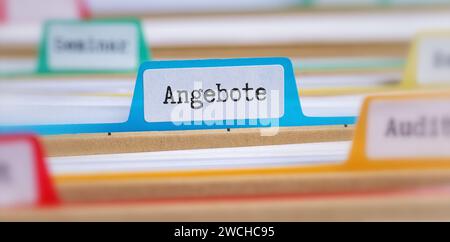 File folders with a tab labeled Tenders Stock Photo - Alamy