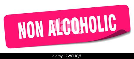 non alcoholic sticker. non alcoholic rectangular label isolated on ...