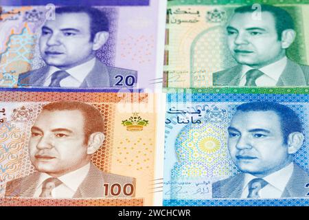 Moroccan money - dirham a business background Stock Photo - Alamy