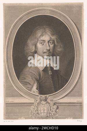 Portret van Michel Le Tellier, Robert Nanteuil, 1661 print Portrait of ...