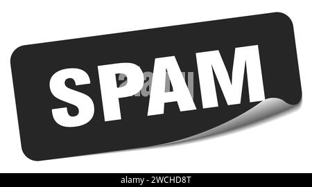 spam sticker. spam rectangular label isolated on white background Stock ...