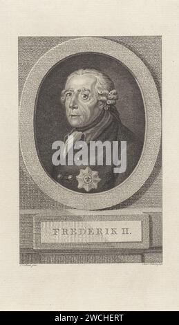 Portrait of Frederik II The Great, King of Prussia, Jacob Houbraken ...